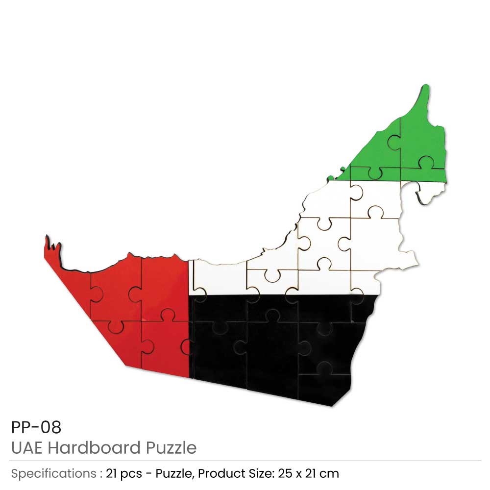 UAE Map Hardboard Puzzles | Promotional Gifts Suppliers